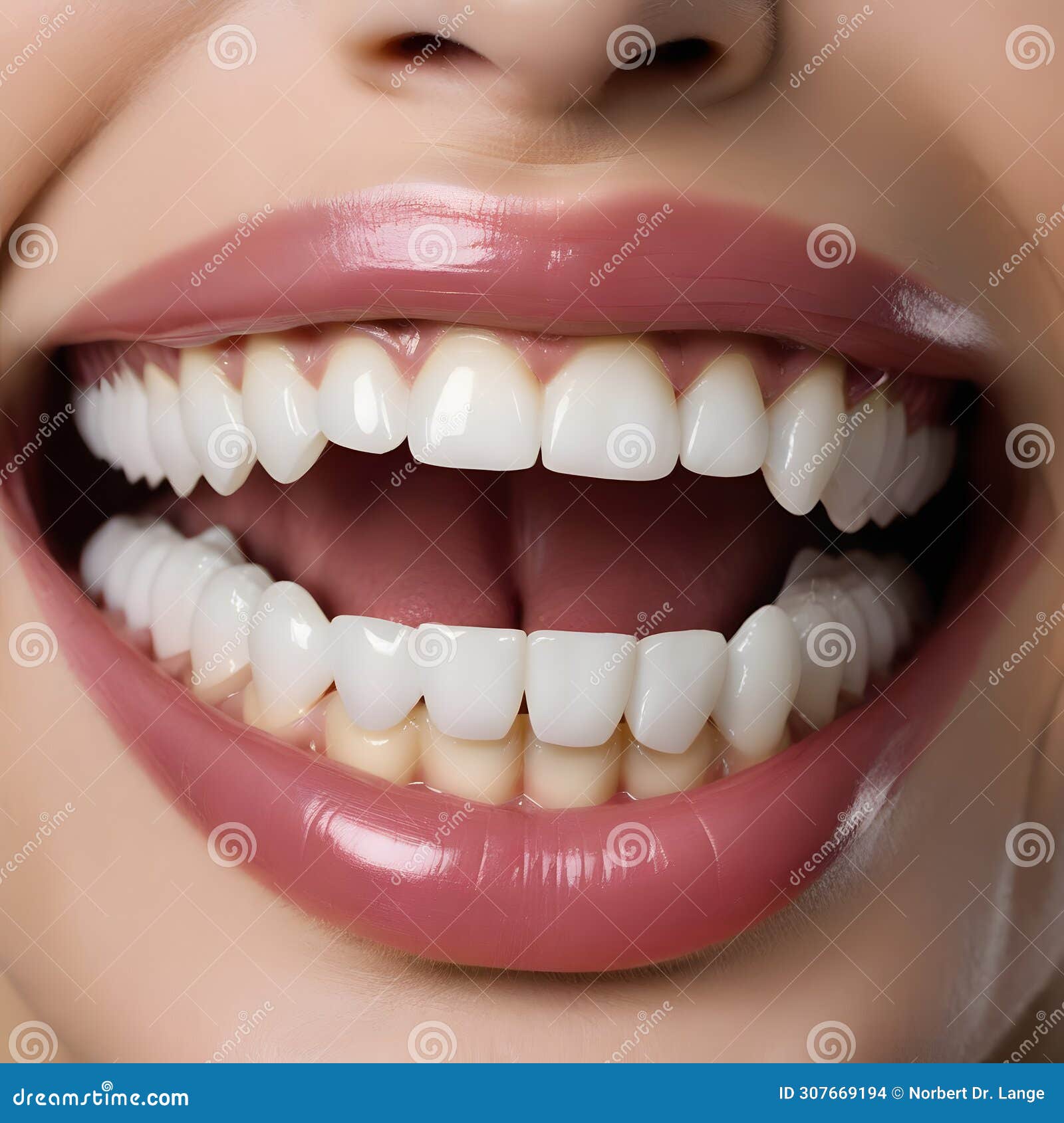 Sparkling White Teeth, Ai-generatet Stock Photo - Image of odontology ...