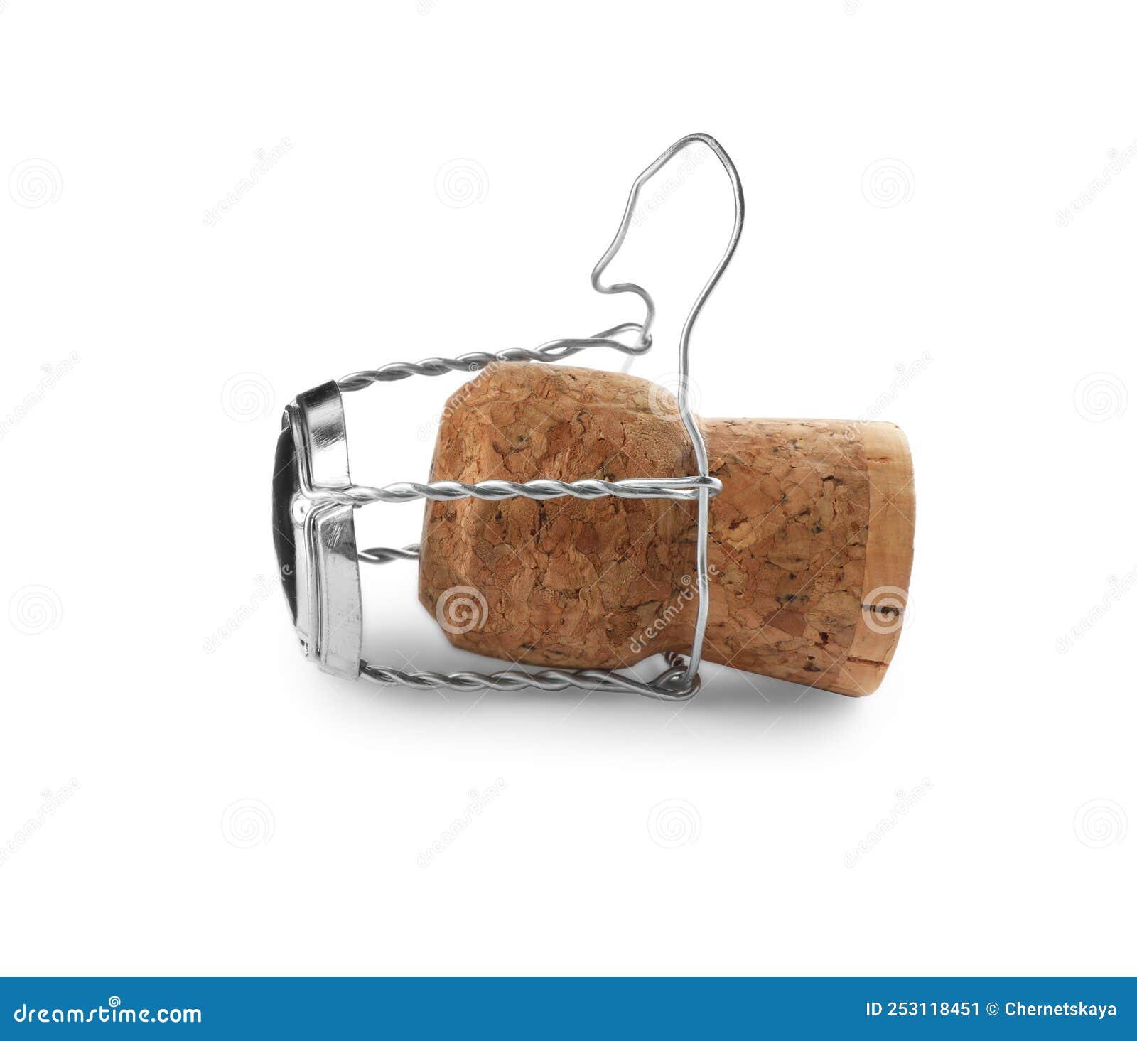 Sparkling Wine Cork with Muselet Cap Isolated Stock Image - Image of ...