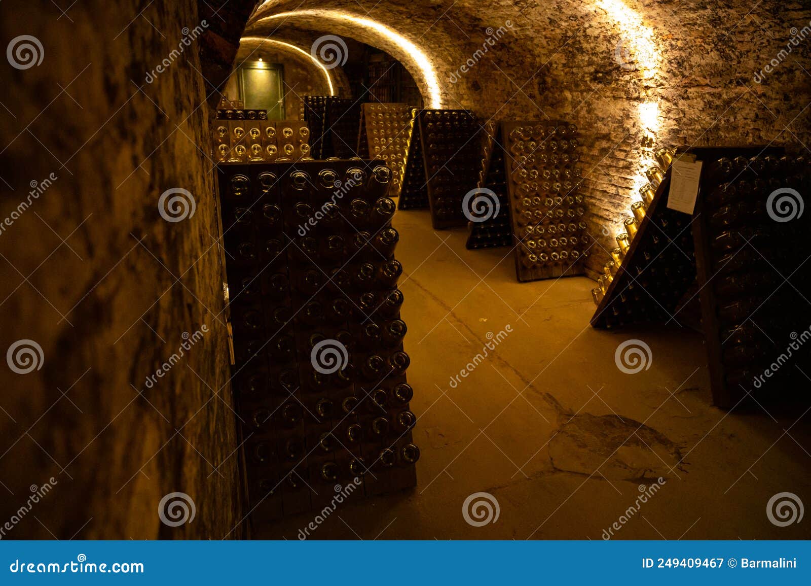Sparkling Wine Production by Traditional Method in Underground Cellars ...