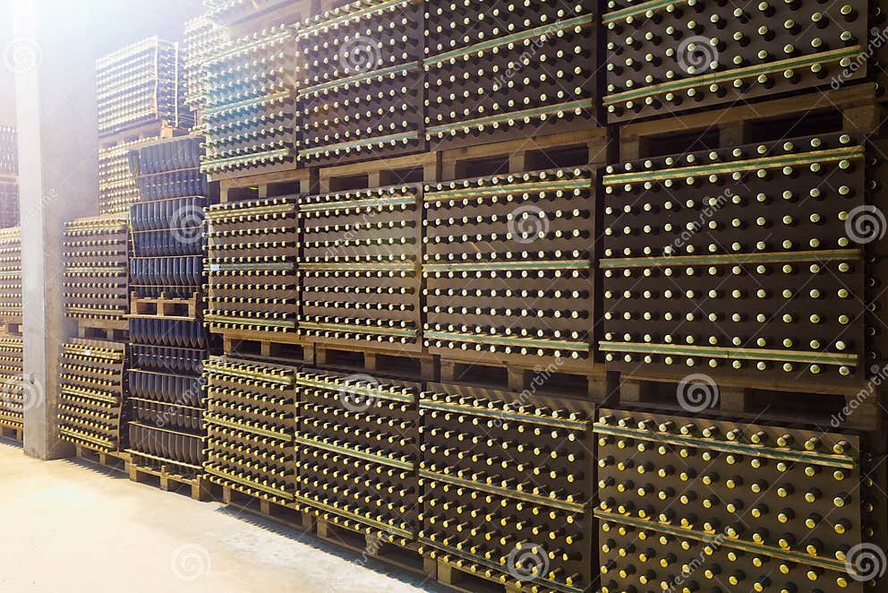 Sparkling Wine Secondary Fermentation Process Stock Image - Image of ...