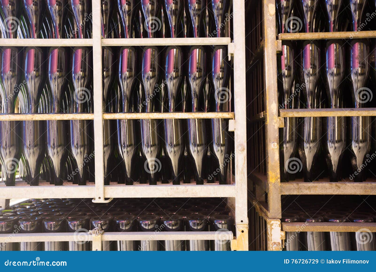 Sparkling Wine Secondary Fermentation Process Stock Image - Image of ...