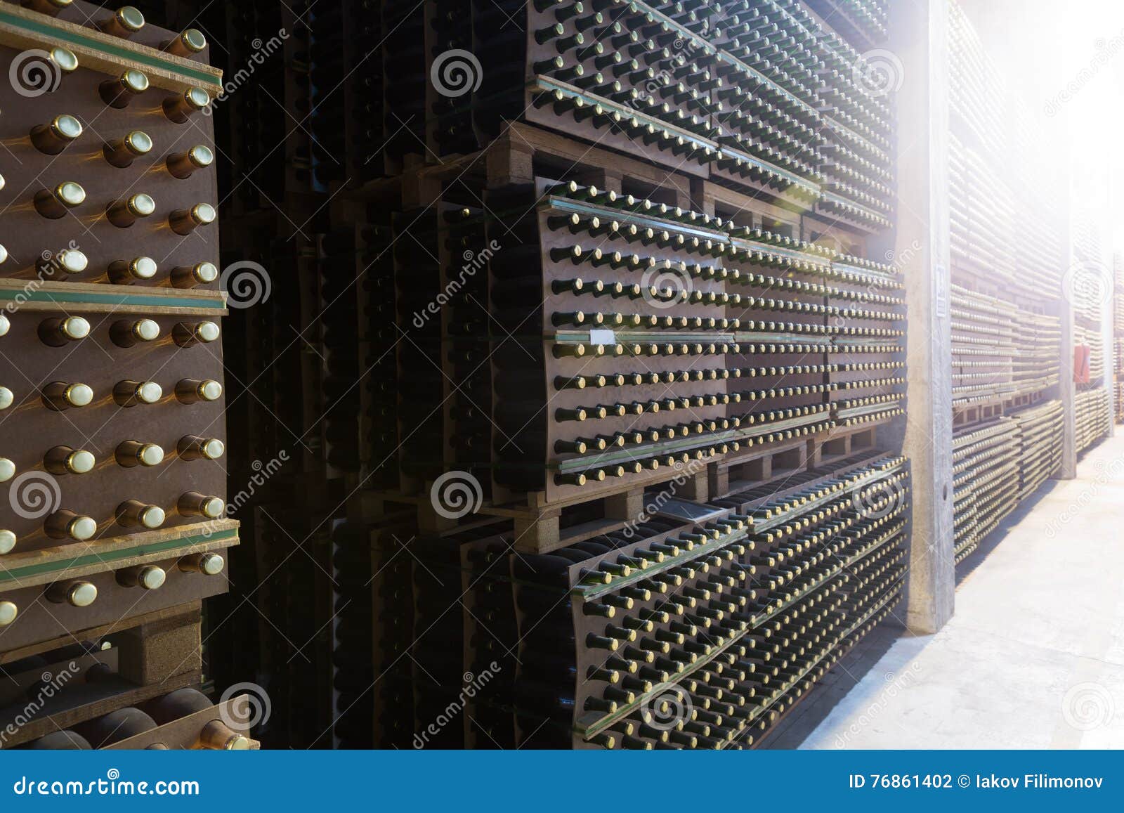 Sparkling Wine Secondary Fermentation Process Stock Photo - Image of ...