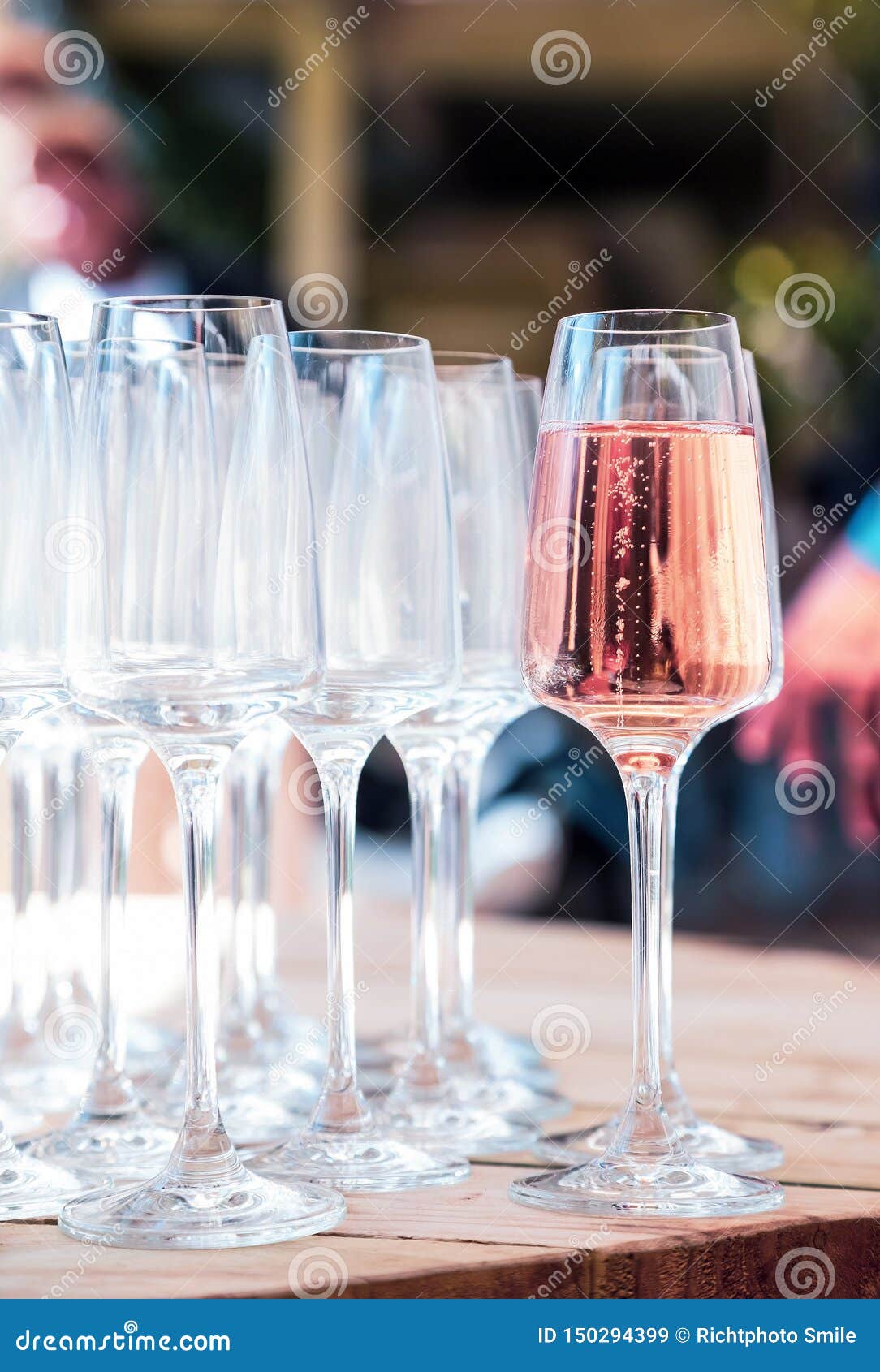 Sparkling Wine in Tall Glasses Stock Image - Image of wine, wedding ...