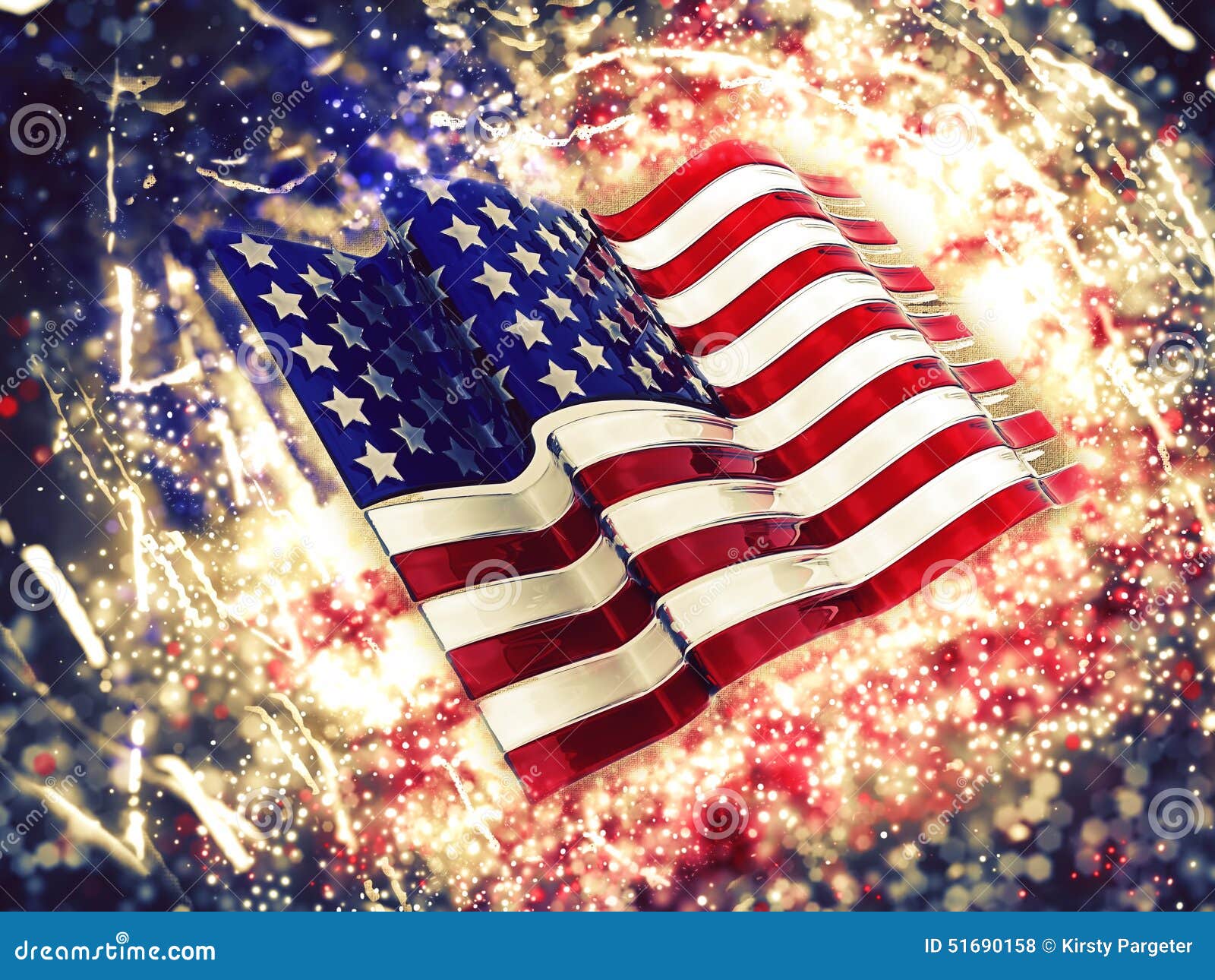 Sparkly American Flag Background Stock Photography | CartoonDealer.com ...