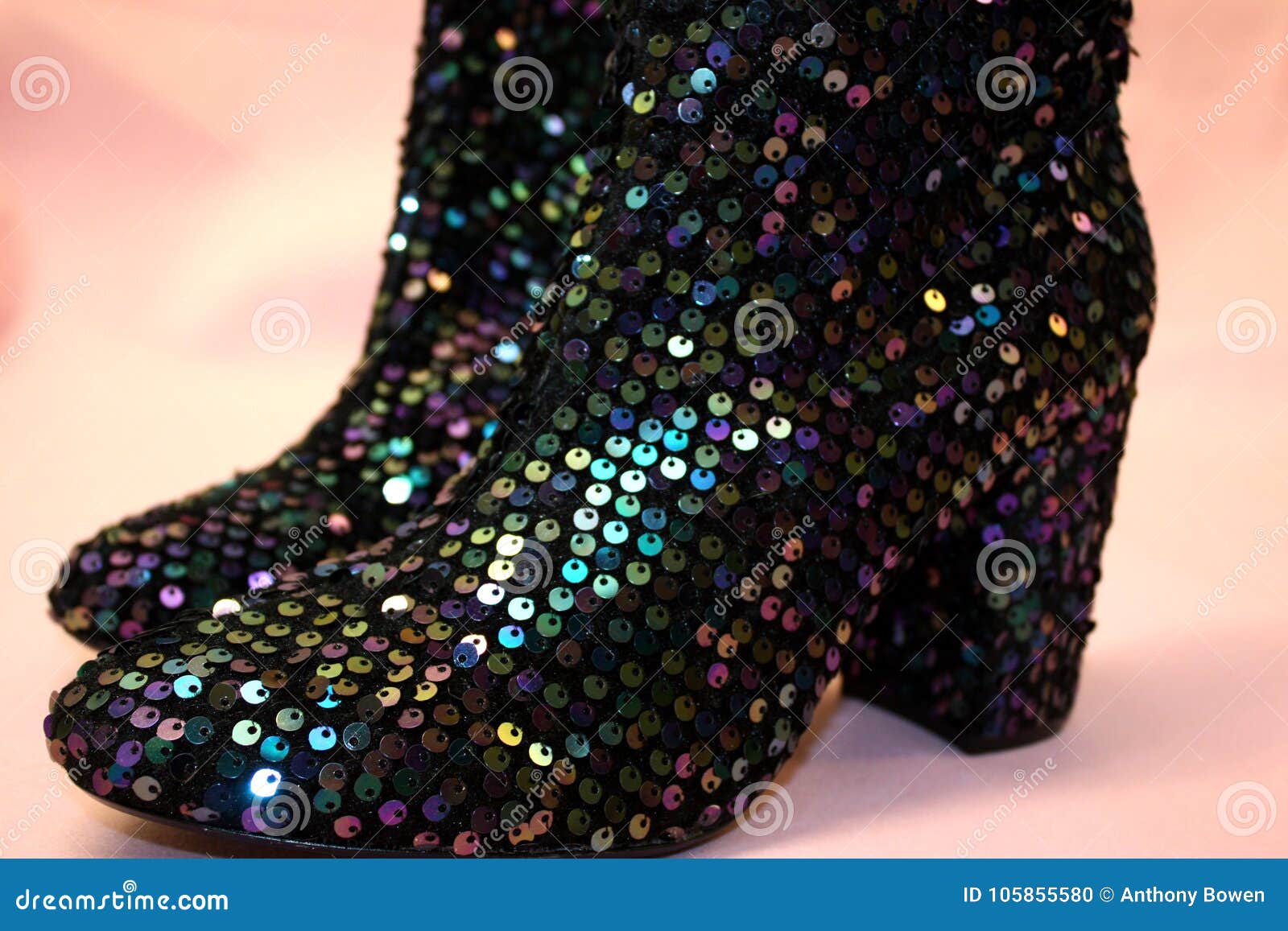 Sparkly Boots stock photo. Image of high, colours, heels - 105855580