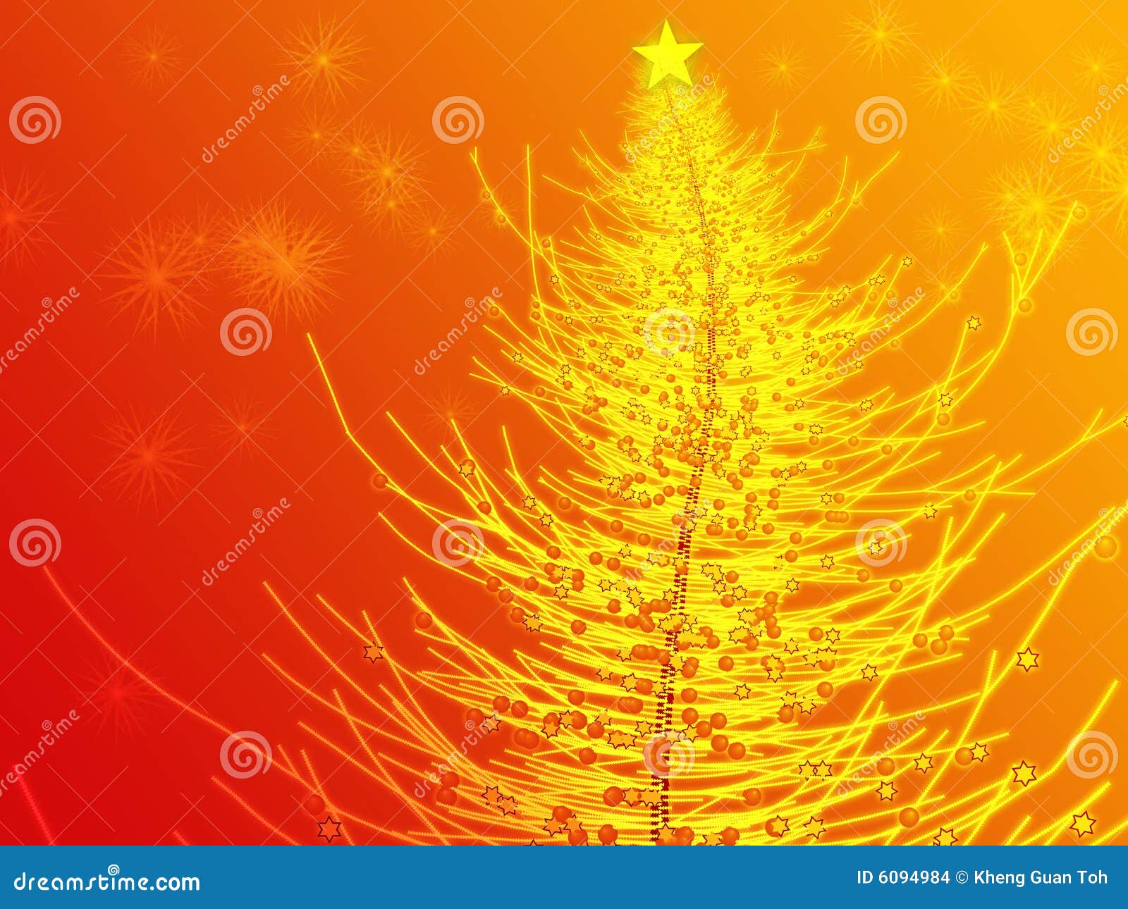 Sparkly Christmas Tree Illustration Stock Illustration - Illustration ...