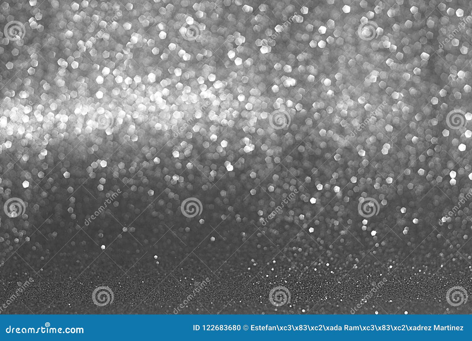 Sparkly Funkeln, Silberner Hintergrund Bokeh Effekt Stockfoto - Bild ...