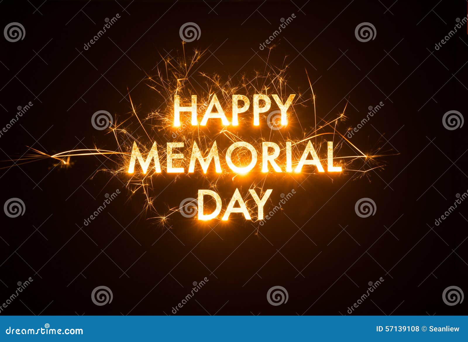 Sparkly HAPPY MEMORIAL DAY Title Stock Photo - Image of gold, greeting ...