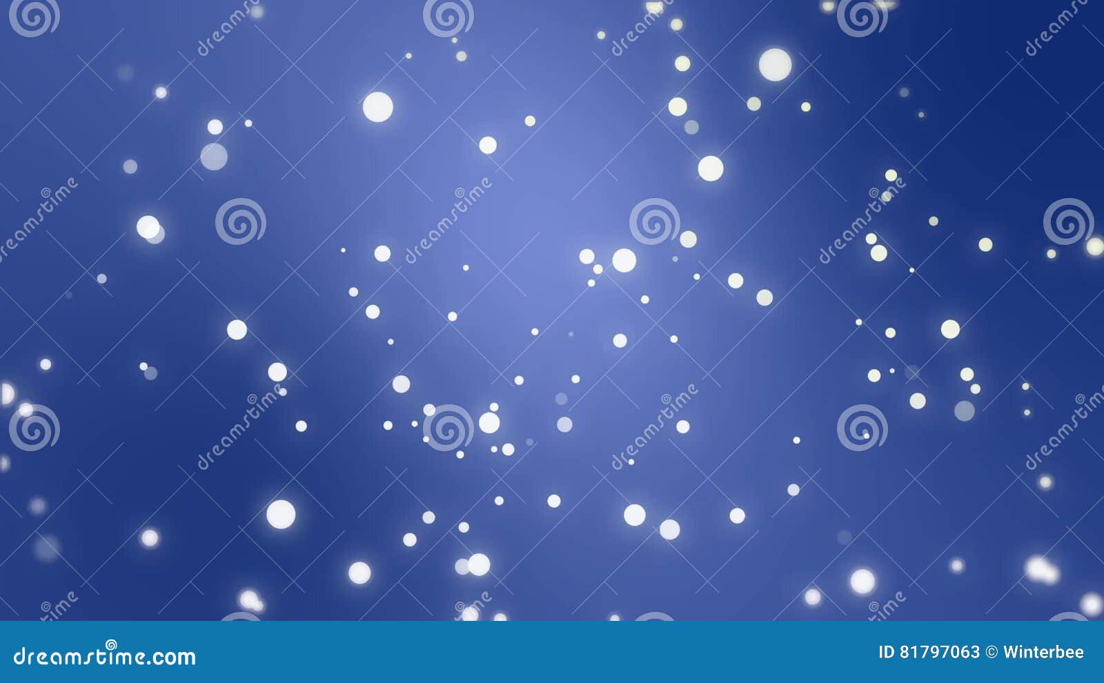 Sparkly Light Particles Moving Across a Dark Blue Gradient Background ...