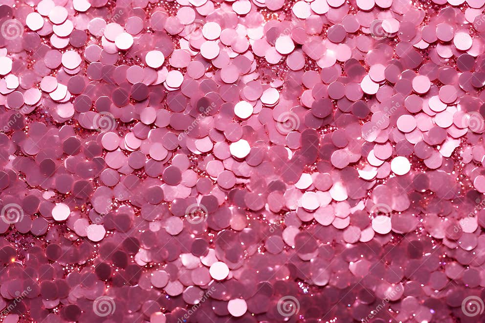 Sparkly Pink Sequins Texture Background with Small Circles Stock Photo ...