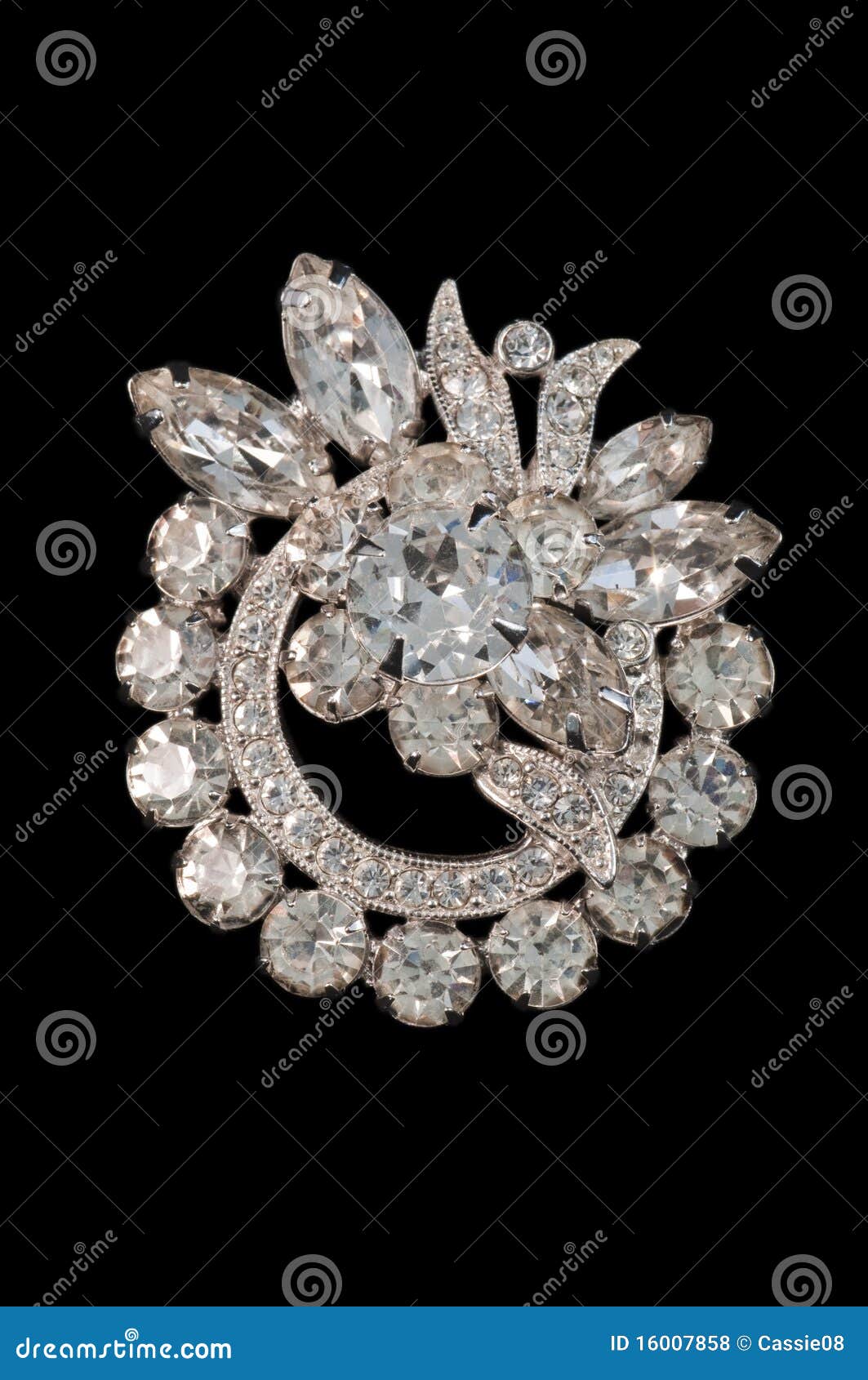 Sparkly vintage brooch stock photo. Image of decorative - 16007858