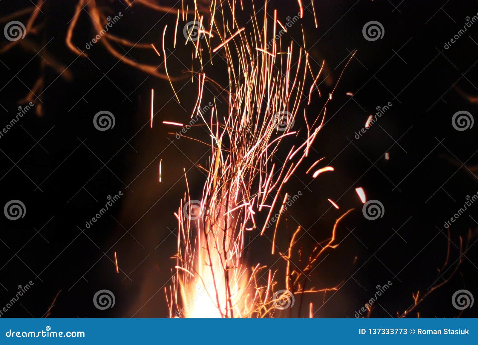 Sparks on a Black Background Stock Image - Image of danger, closeup ...