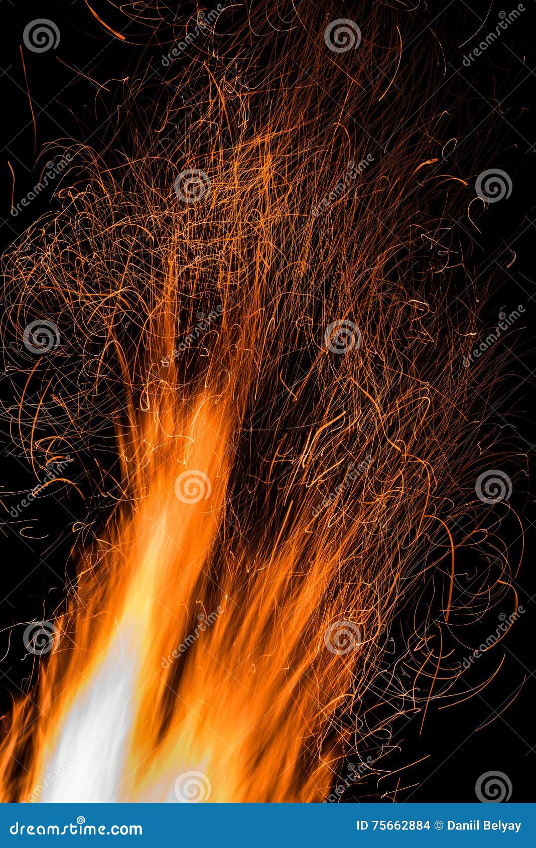 Sparks of bonfire night stock photo. Image of abstract - 75662884
