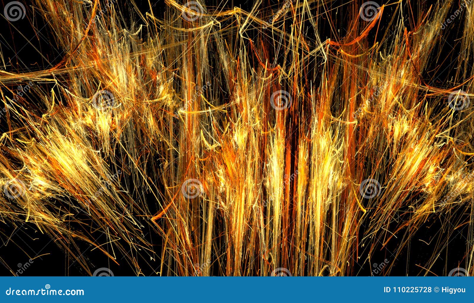 Sparks Cascade Abstract stock illustration. Illustration of fractal ...