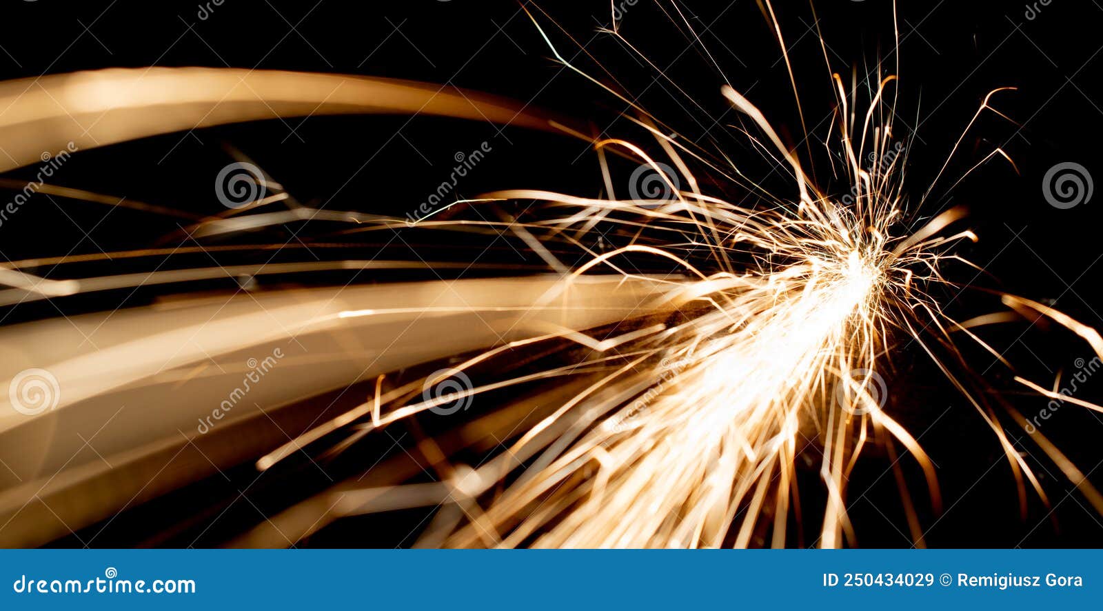 Sparks in the Dark. Lines of Light Stock Image - Image of motion ...