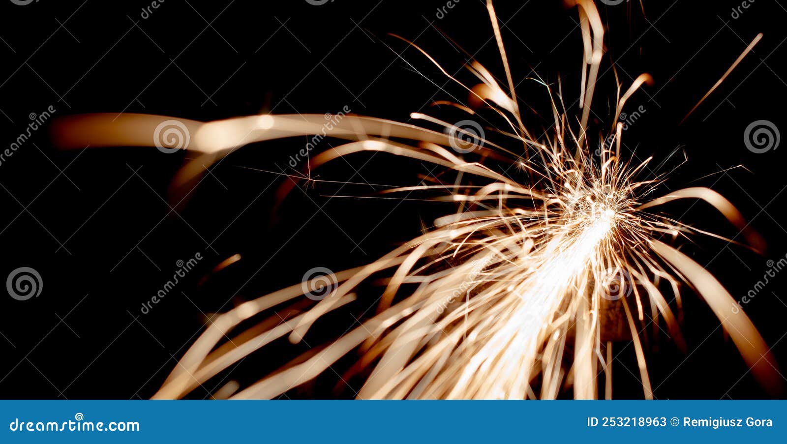 Sparks in the Dark. Lines of Light Stock Image - Image of flash ...