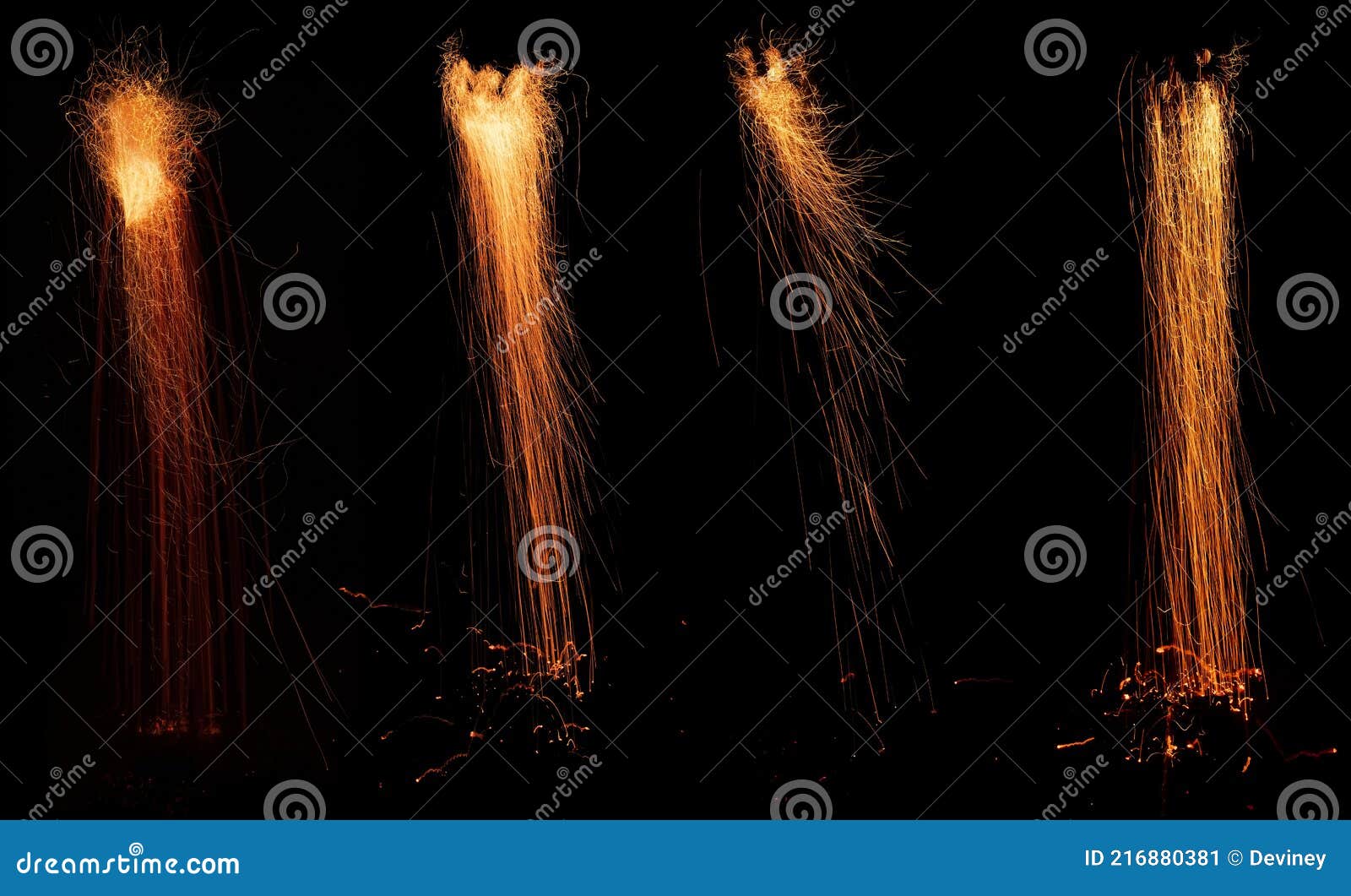 Fire and Embers Made from Torch and Cinnamon Stock Image - Image of ...