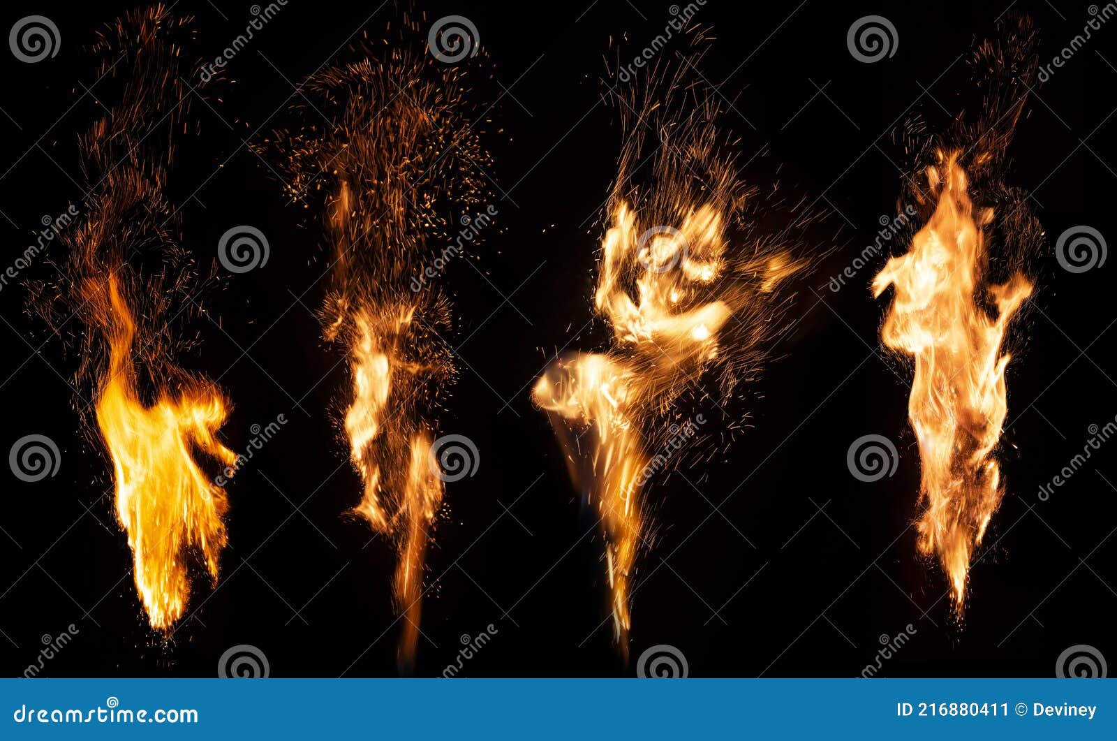 Fire and Embers Made from Torch and Cinnamon Stock Image - Image of ...