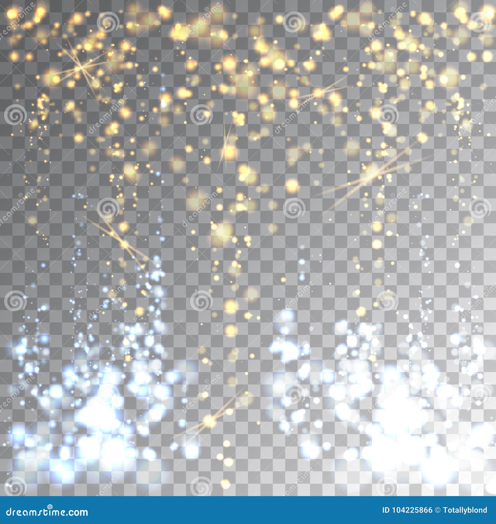 Sparks and Falling Litter Particles and Lights Effect Stock Vector ...