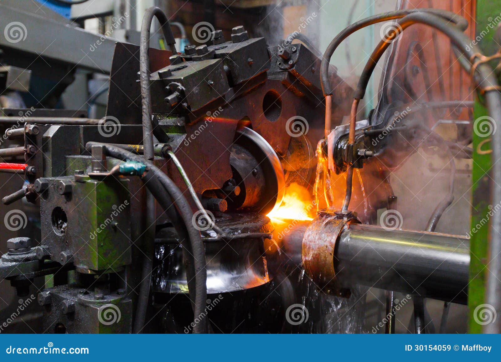 Welding of pipes stock image. Image of blurs, burn, explosion - 30154059