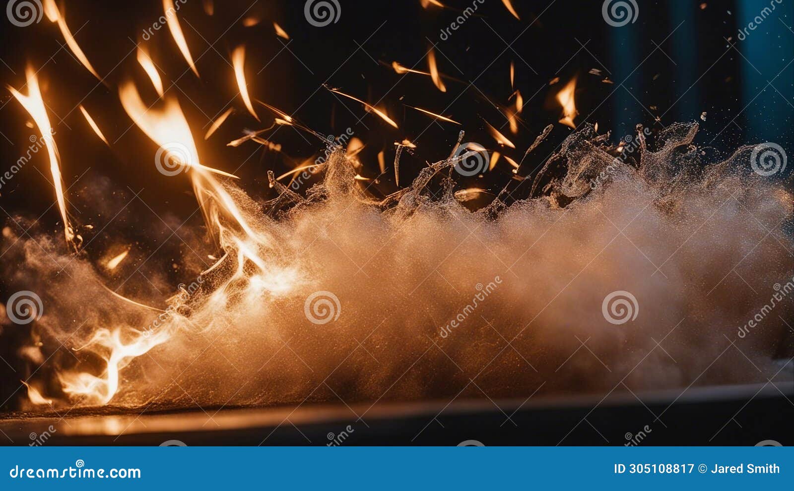 Sparks from a Fire a Collision of Fire and Ice, Creating a Stunning ...