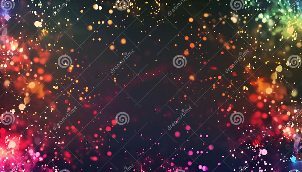 Sparks and Fireworks Creating a Rectangular Frame with Copy Space on ...