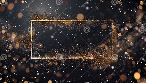 Sparks and Fireworks Creating a Rectangular Frame with Copy Space on ...