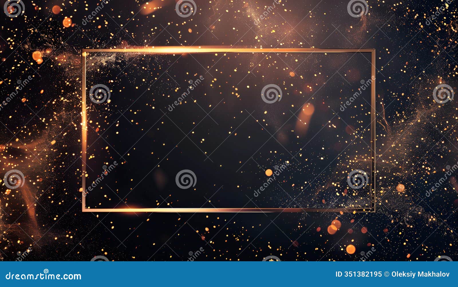 Sparks and Fireworks Creating a Rectangular Frame with Copy Space on ...