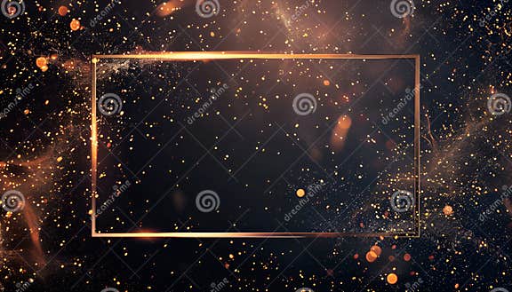 Sparks and Fireworks Creating a Rectangular Frame with Copy Space on ...