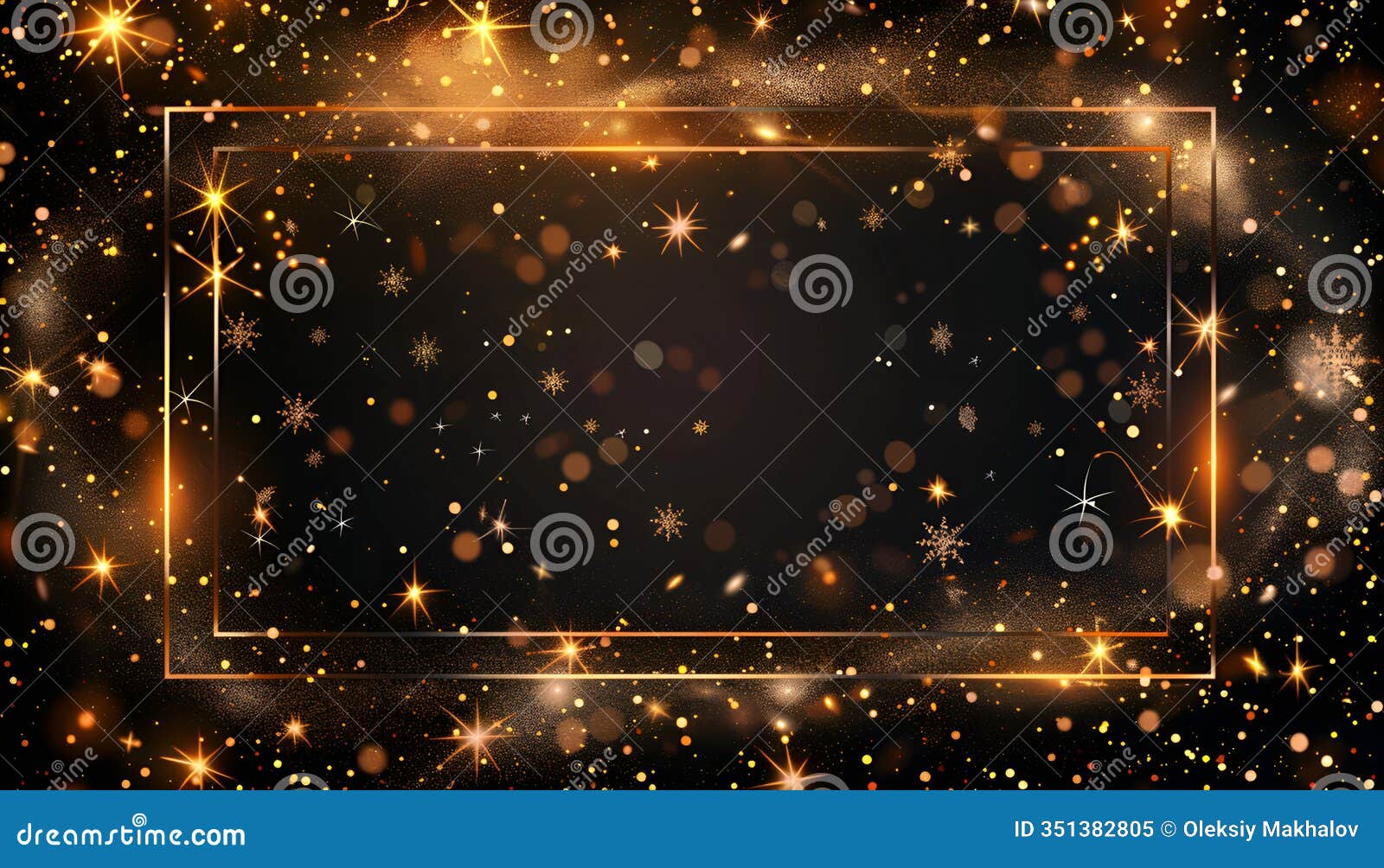 Sparks and Fireworks Creating a Rectangular Frame with Copy Space on ...