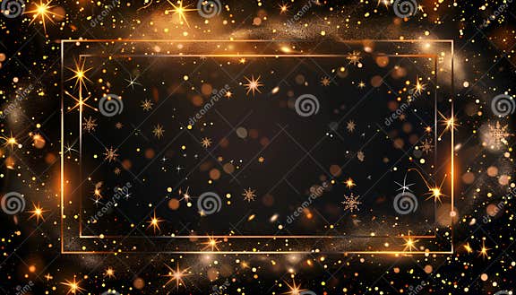 Sparks and Fireworks Creating a Rectangular Frame with Copy Space on ...