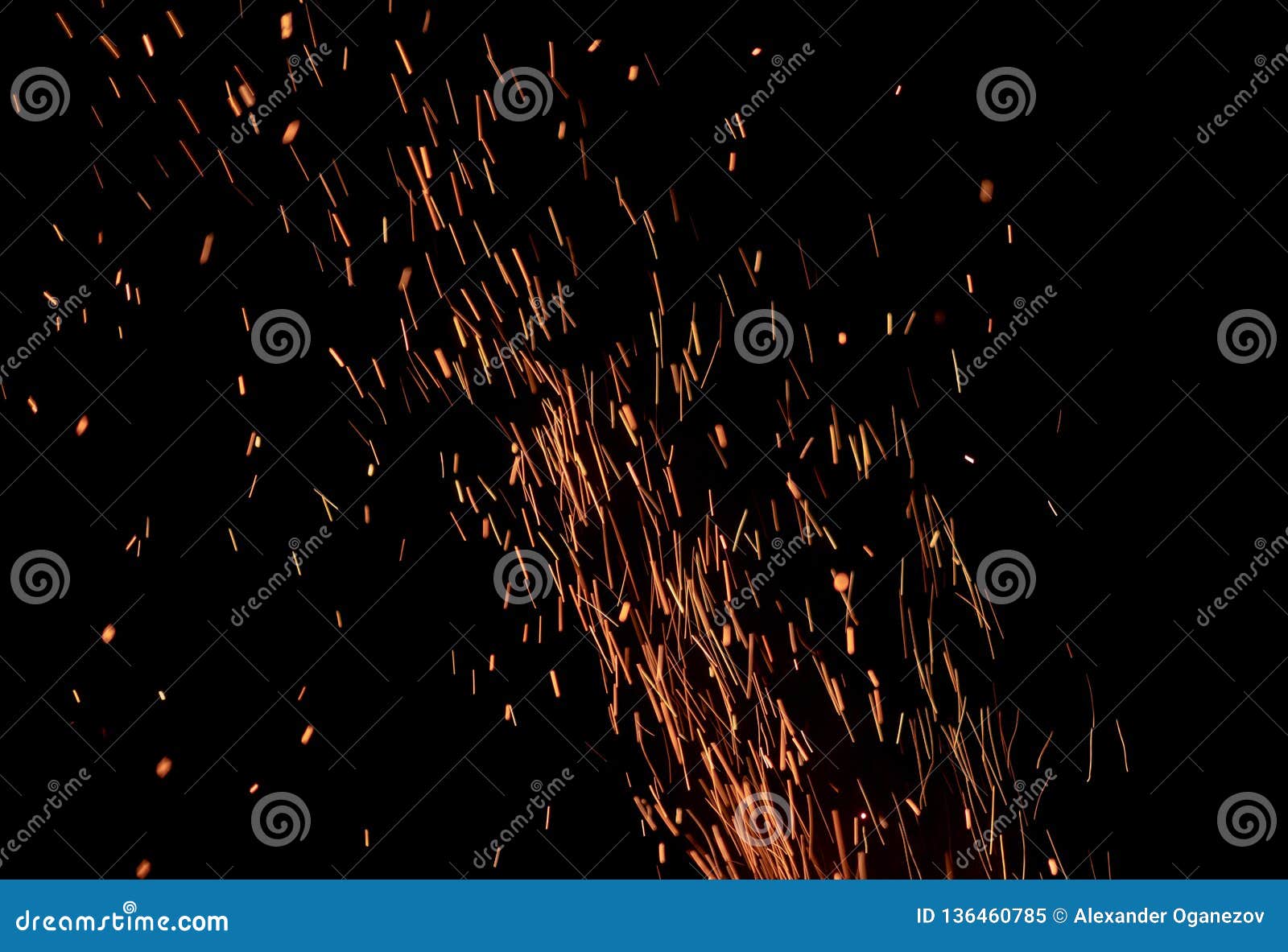Sparks Flying High from a Flame Stock Image - Image of flying, abstract ...