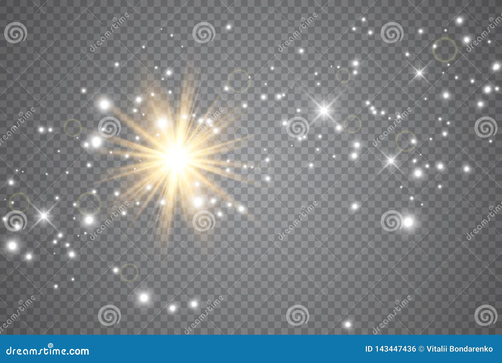 Sparks Glitter Special Light Effect. Vector Sparkles on Transparent ...