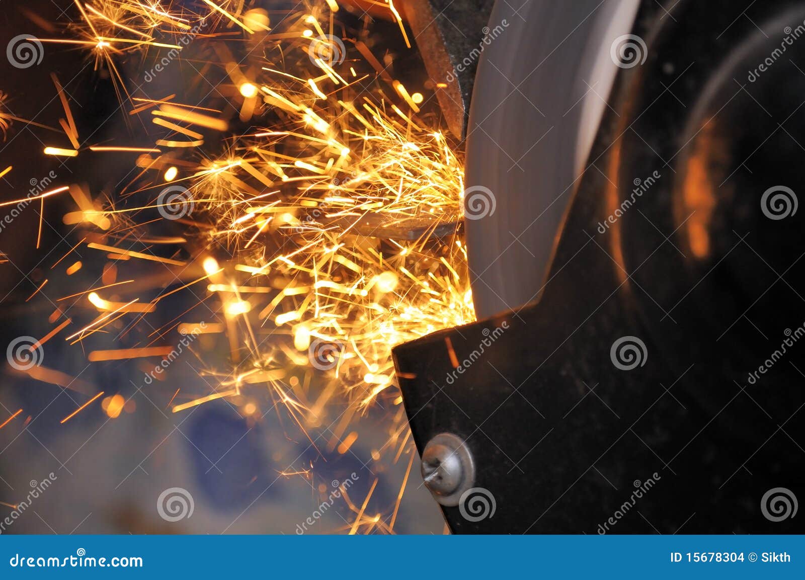 Sparks from Grinder stock photo. Image of abstract, industry - 15678304