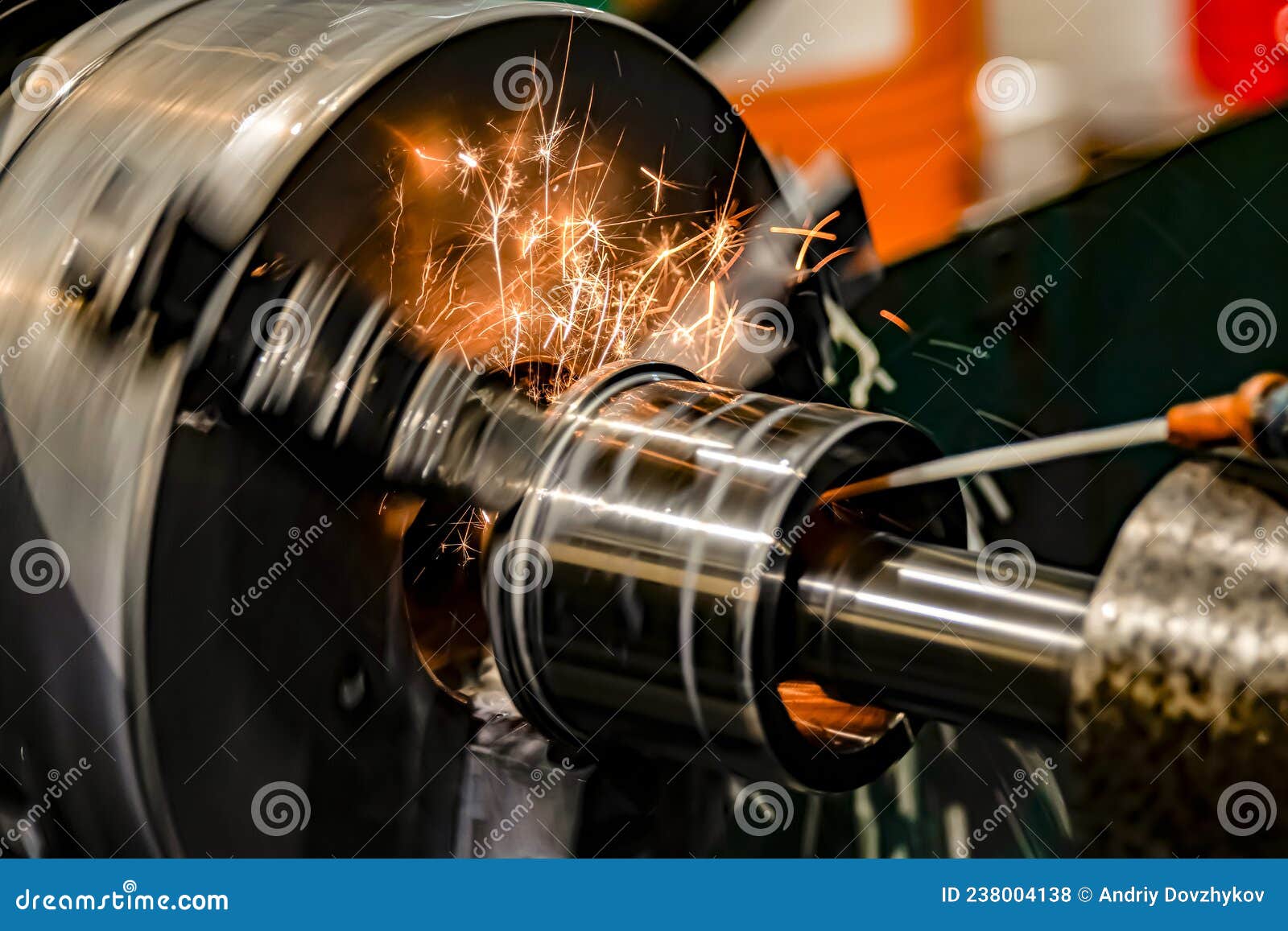 Machining Cylindrical Metal Part Set On Work Turntable On Roundness ...
