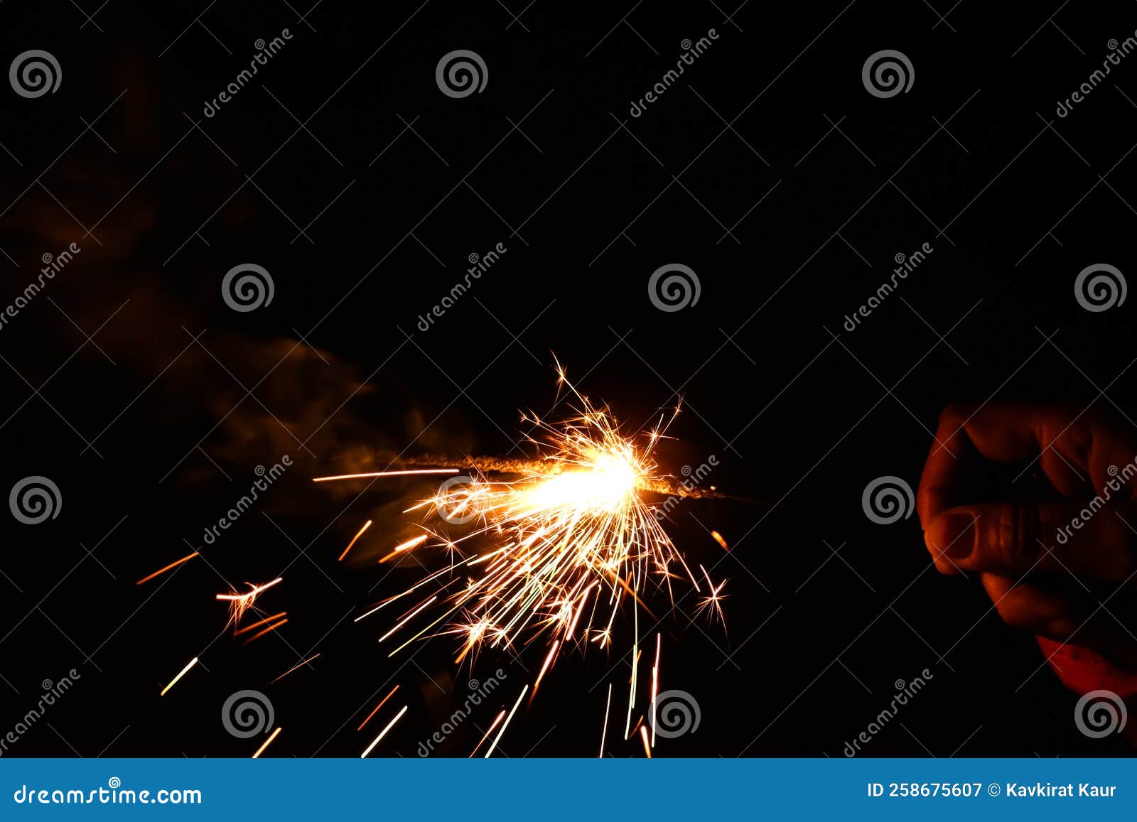 Sparks of Joy from the Fireworks in the Celebration of Festivals Stock ...