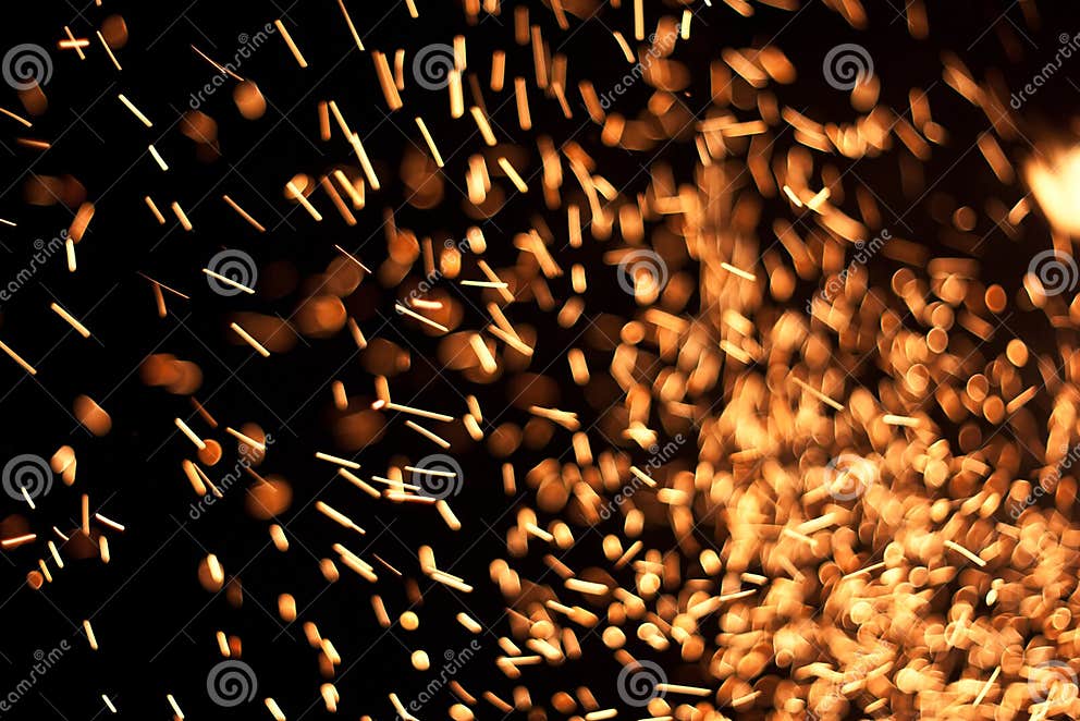 Sparks stock image. Image of yellow, outdoors, night - 42338077