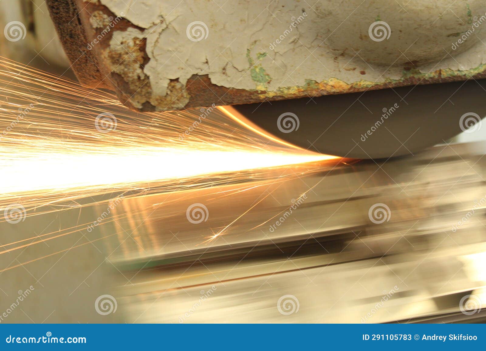 Sparks from the Machine are Born at the Factory Stock Image - Image of ...