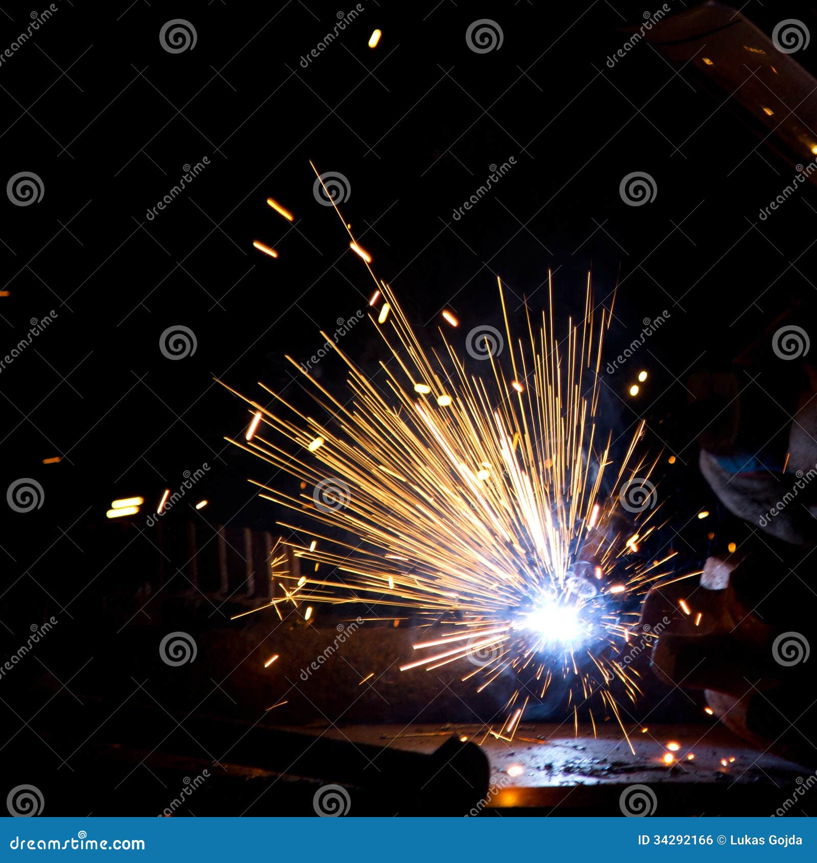 Sparks during Metal Cutting Stock Photo - Image of torch, danger: 34292166