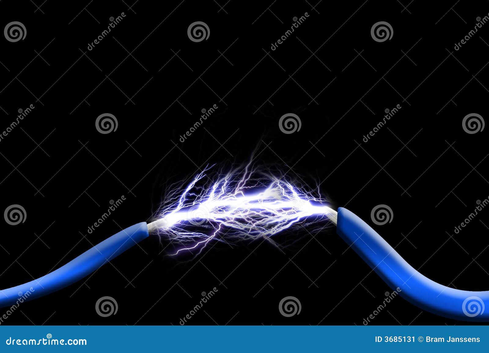 Sparks between two wires stock illustration. Illustration of ...