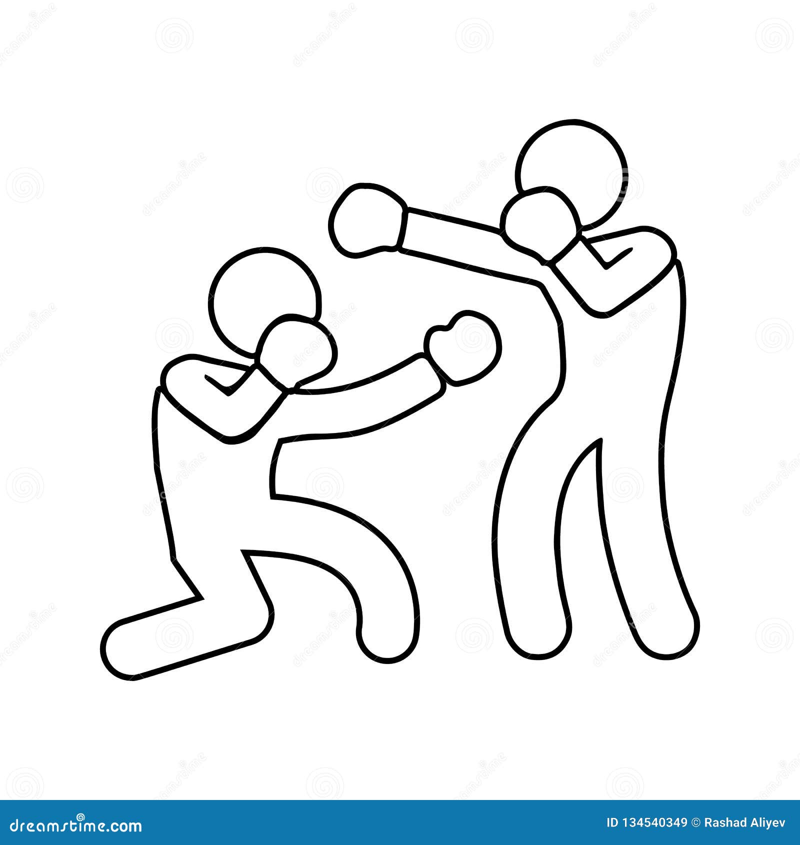 Sparring Boxers Icon. Elements Of Fight In Neon Style Icons. Simple ...