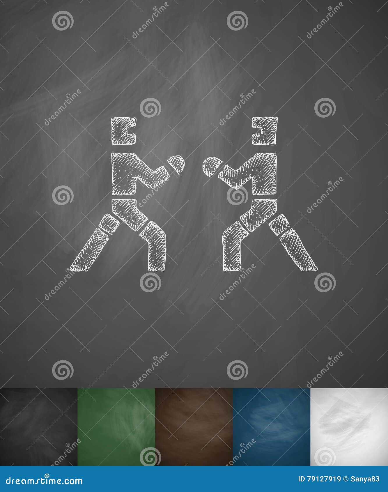 Sparring Icon. Hand Drawn Vector Illustration Stock Vector ...
