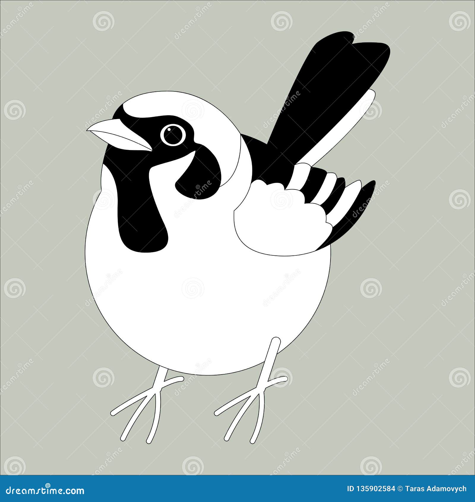 Sparrow Bird , Vector Illustration , Flat Style , Front Stock Vector ...