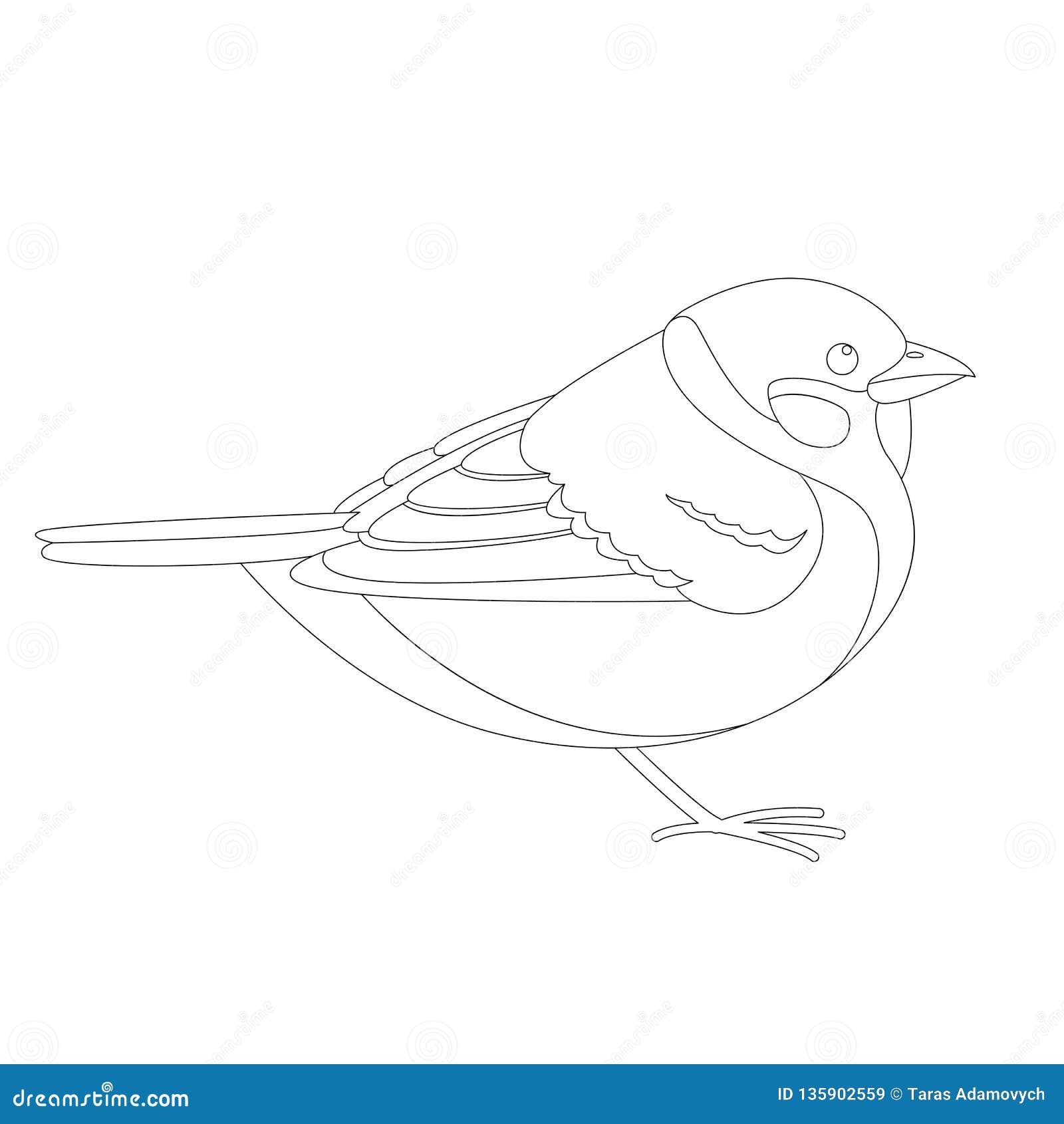 Sparrow Bird , Vector Illustration , Lining Draw , Profile Stock Vector ...