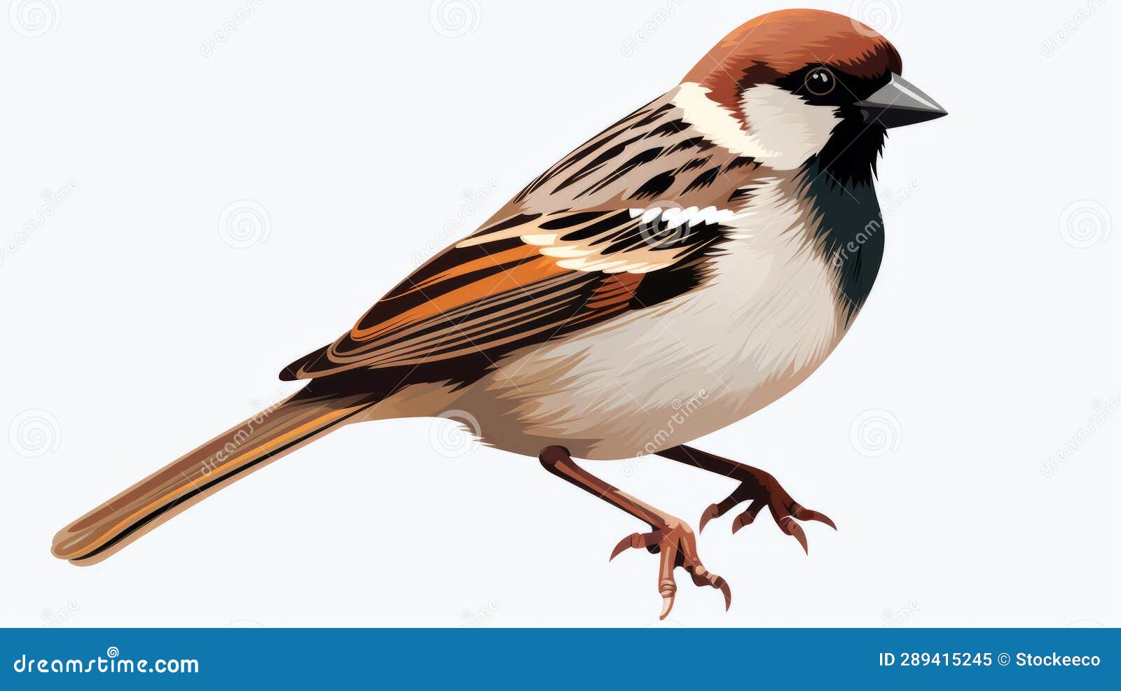 Simple Sparrow Clip Art With White Margins And Easy Crop Royalty-Free ...