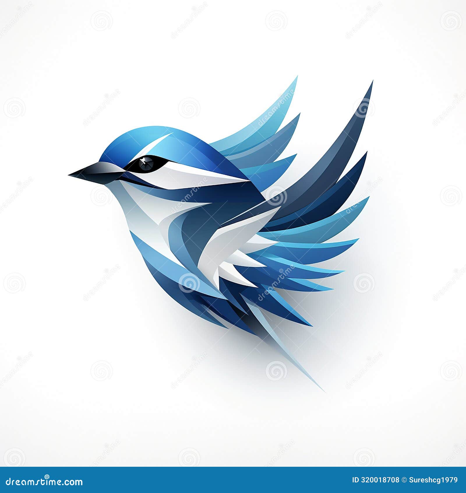 Sparrow Logo - Vector Style Art Stock Illustration - Illustration of ...