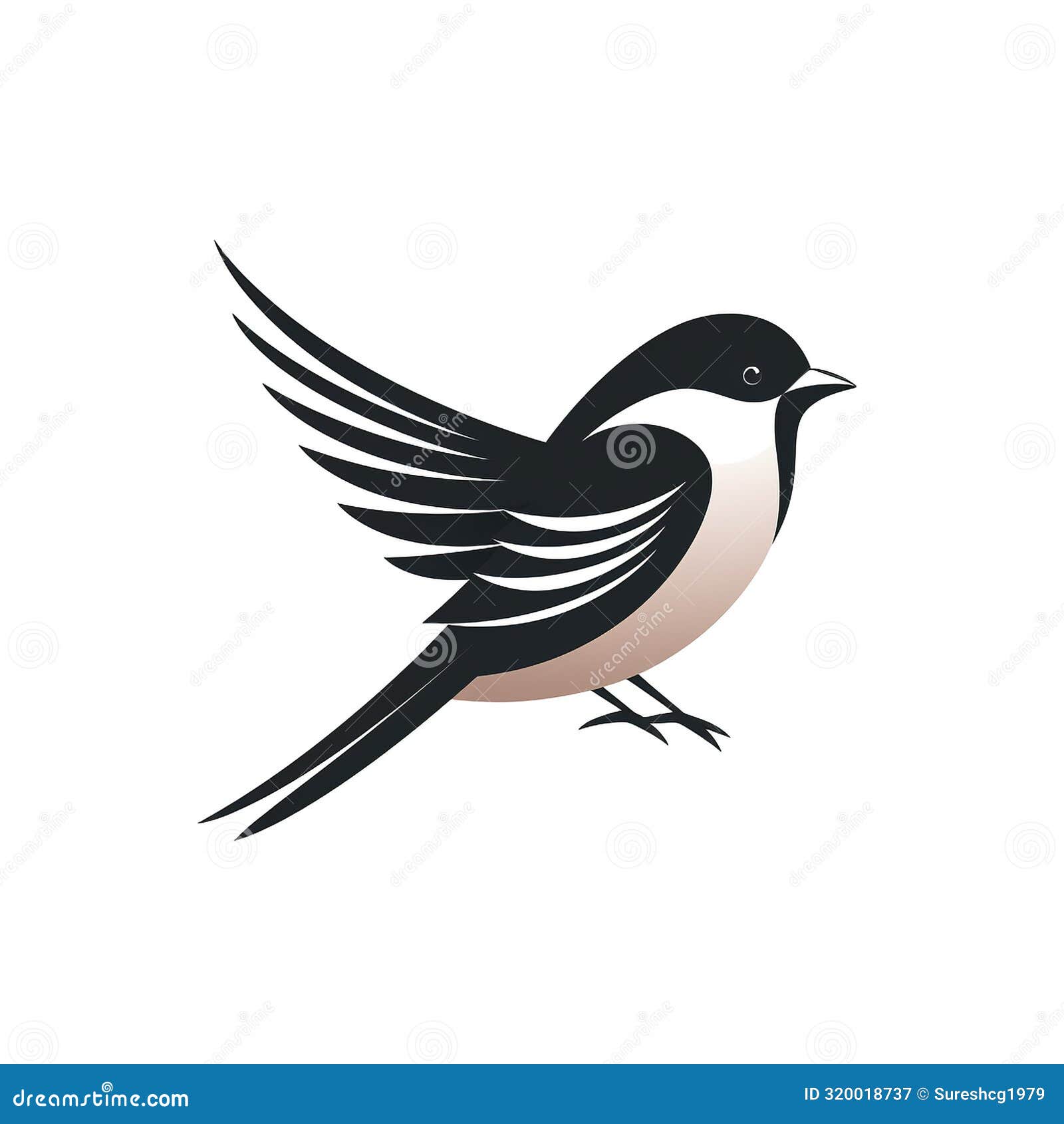 Sparrow Logo - Vector Style Art Stock Image | CartoonDealer.com #320018737