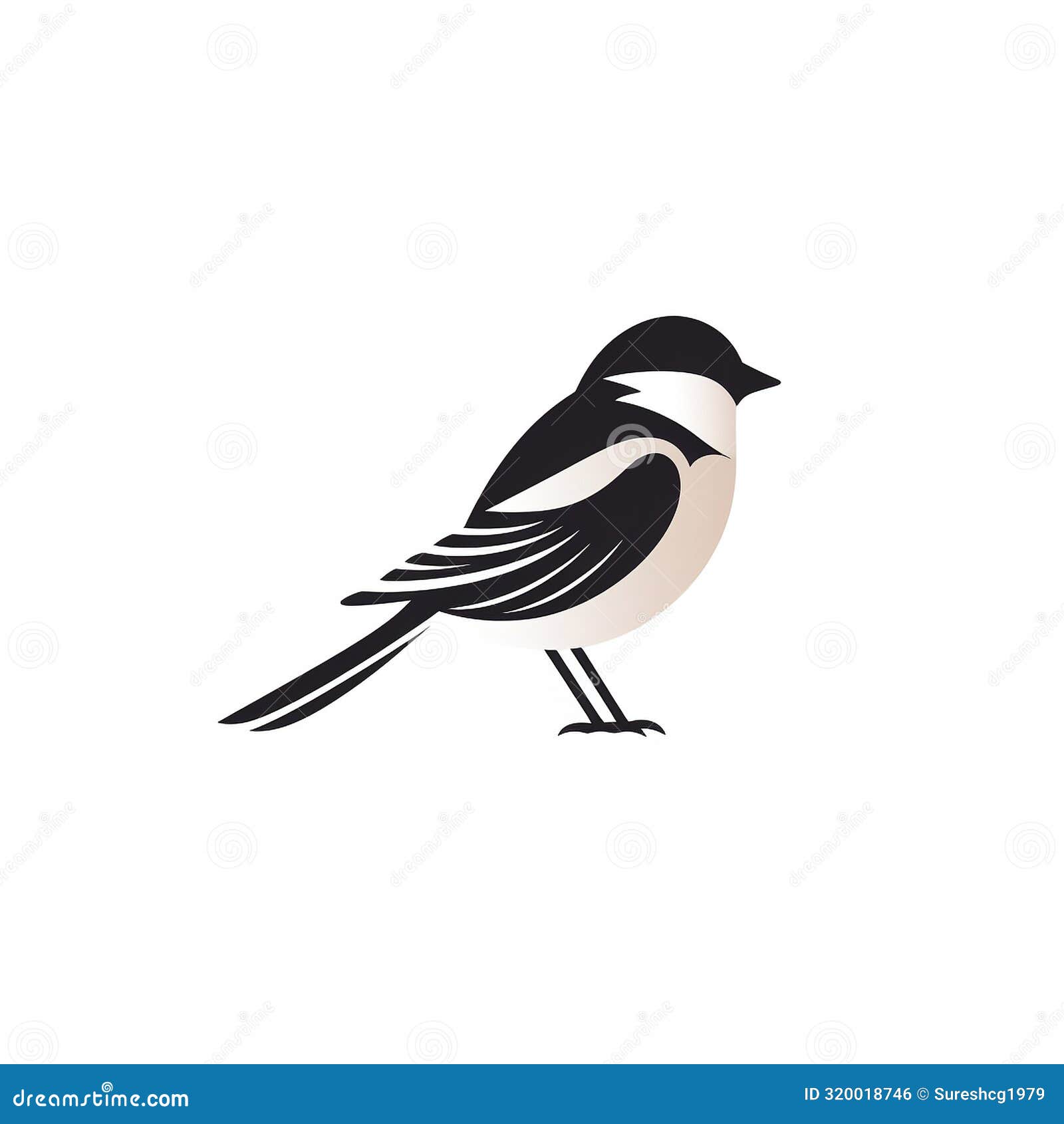 Sparrow Logo - Vector Style Art Stock Illustration - Illustration of ...