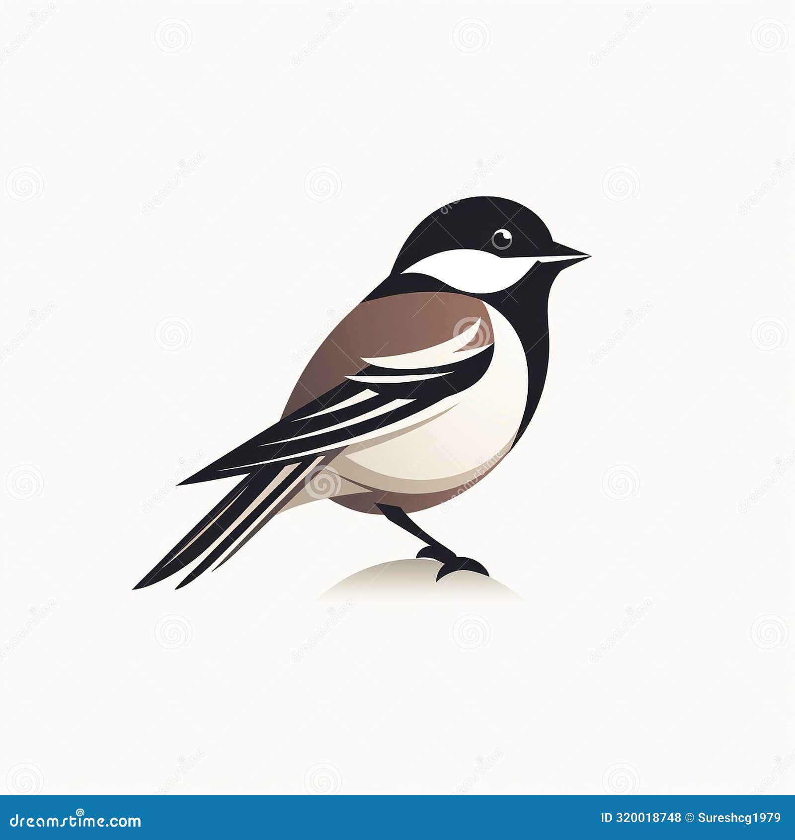 Sparrow Logo - Vector Style Art Stock Illustration - Illustration of ...