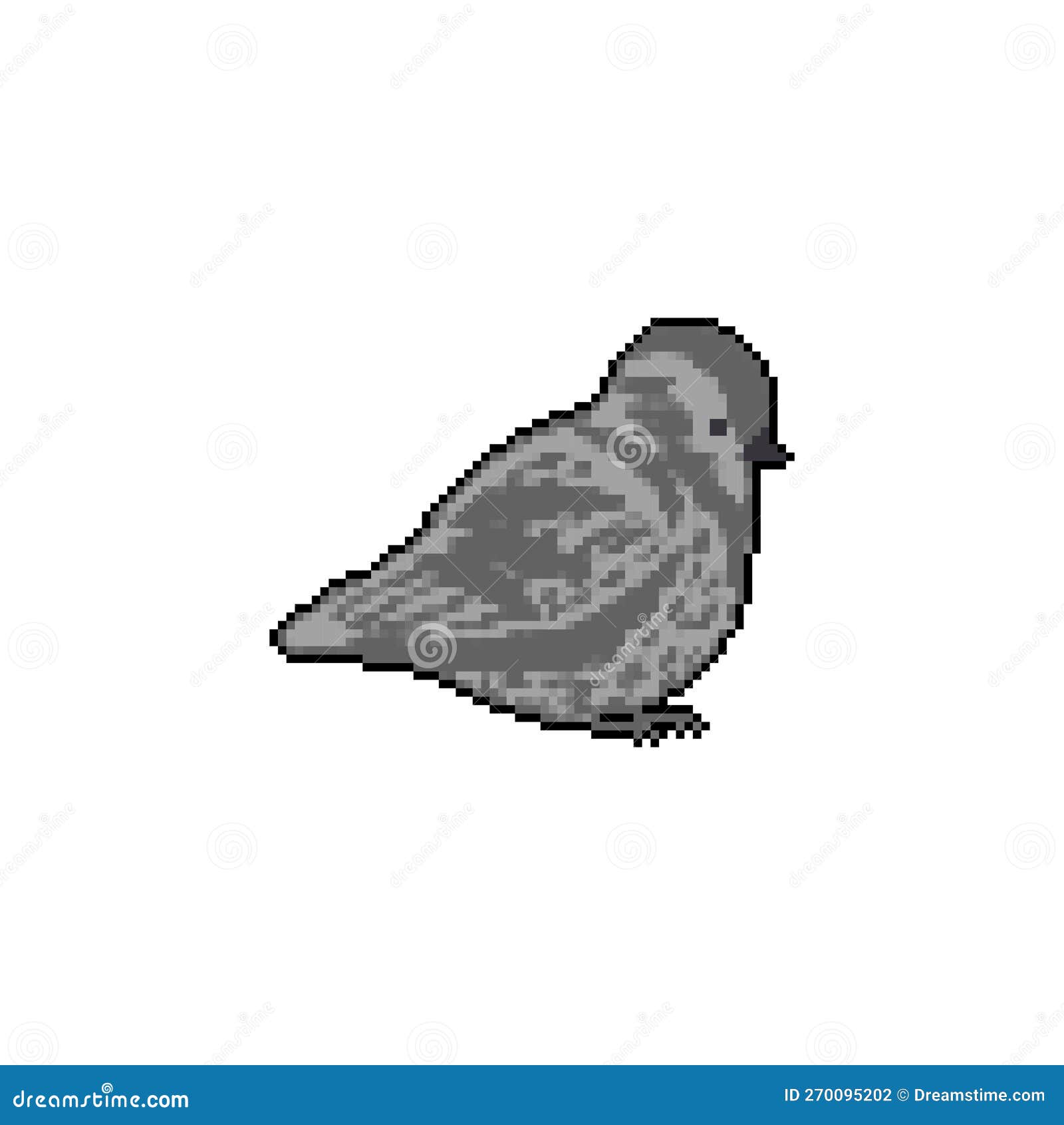 Sparrow Pixel Art. 8 Bit Small Bird Stock Vector - Illustration of ...